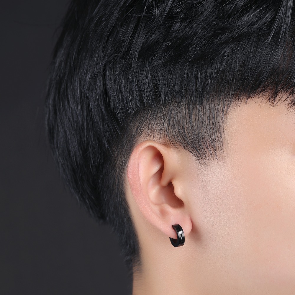 Купить Мужские серьги-кольца бижутерия из нержавеющей ювелирной стали ...